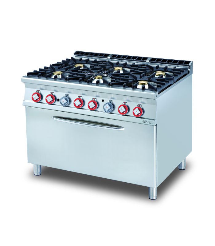 Lotus Cooking Range 6 Burners with Oven CF6-912G – Commercial